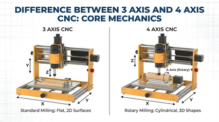 Difference Between 3 Axis and 4 Axis CNC: Which Desktop Machine Wins ...