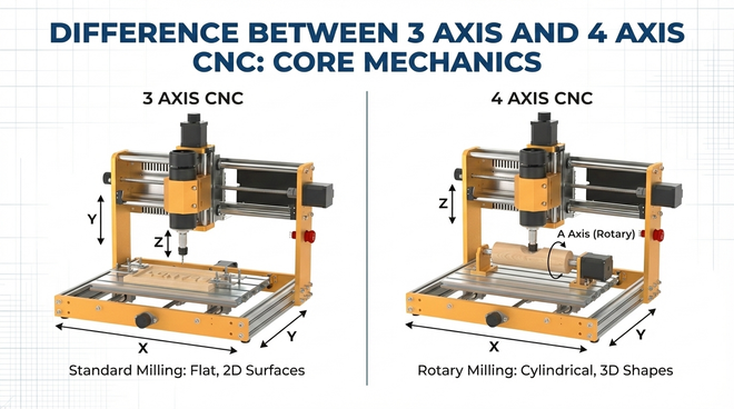 3 Axis vs 4 Axis CNC: Which Desktop Machine Is Best for Your Workshop?