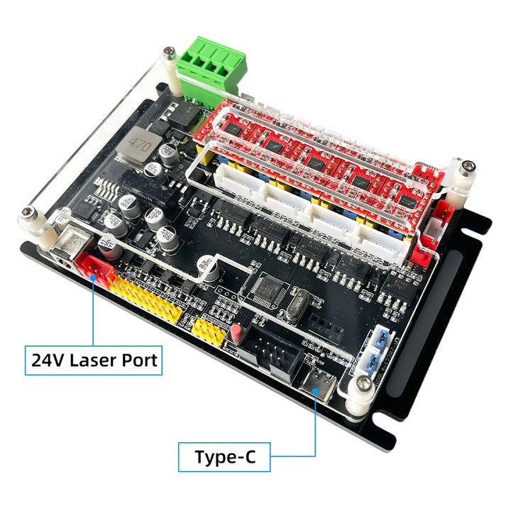 4 Axis 32bits GRBL Controller - Laser & Spindle Support | Lunyee CNC