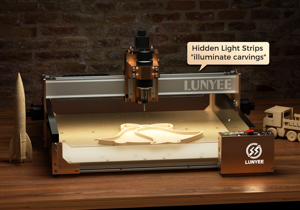 LUNYEE 4040 Pro CNC Machine,Upgraded 3-Axis Engraving All-Metal