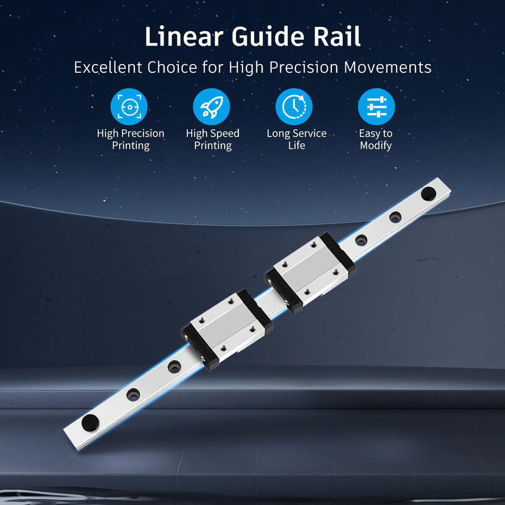 LUNYEE MGN12H Linear Guide Rail 12mm with 2pcs MGN12H Carriage Block
