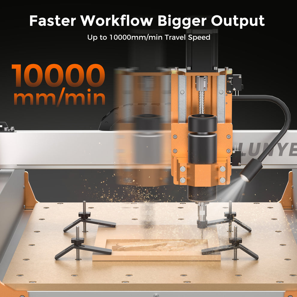 LUNYEE 4040 Pro Max Plus CNC Router with NEMA 23 Closed-Loop Stepper ...