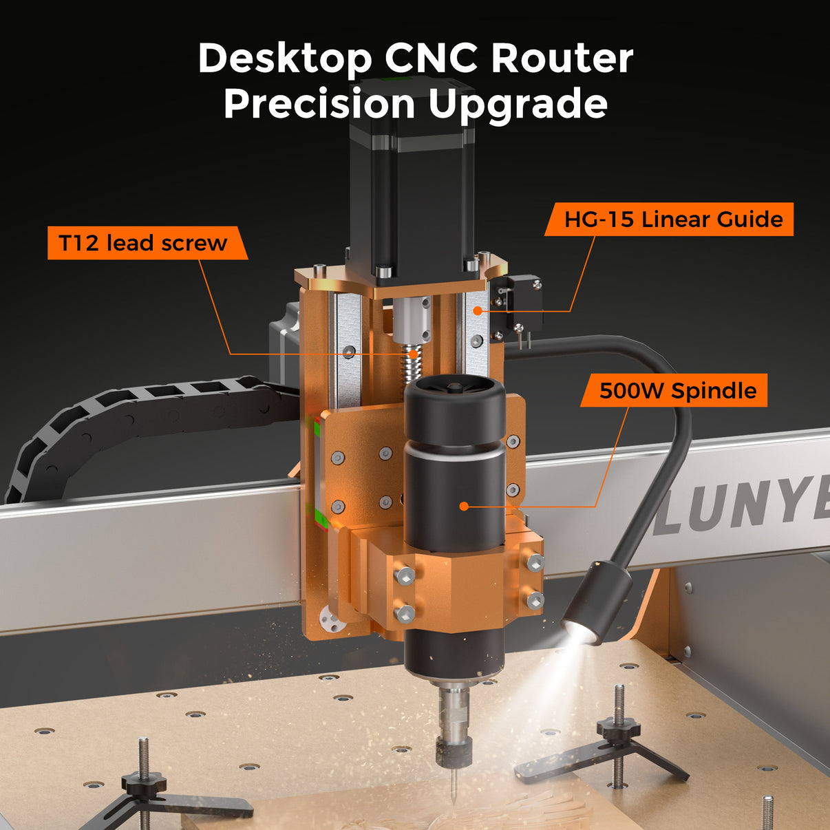 LUNYEE 4040 Pro Max Plus CNC Router with NEMA 23 Closed-Loop Stepper ...
