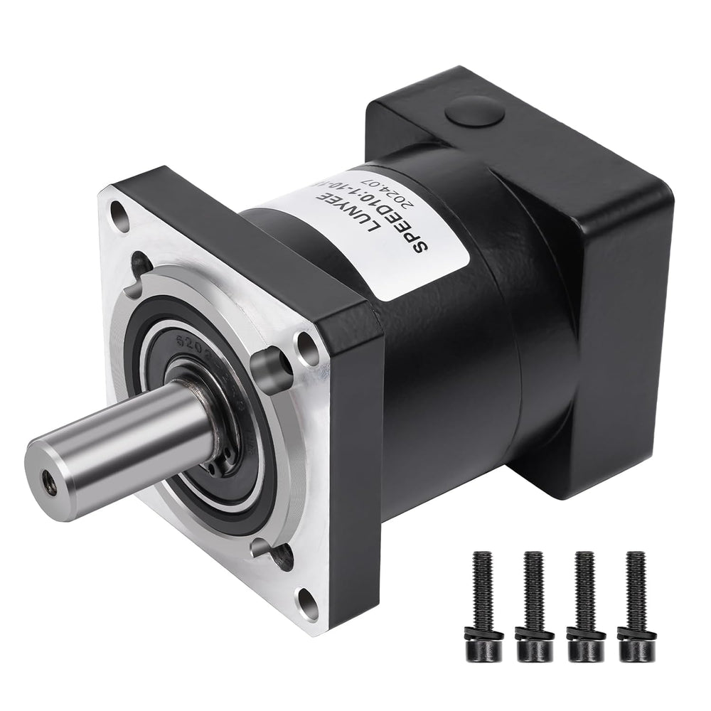 LUNYEE Planetary Gear Reducer Gear Ratio 10:1 Nema 23 Gearbox 7 arc-min ...