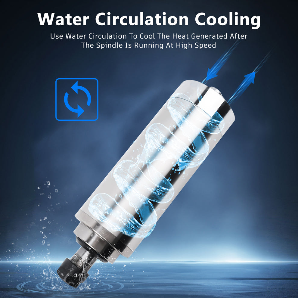 110V/220V 1.5KW Water Cooled CNC Spindle Motor for Routers