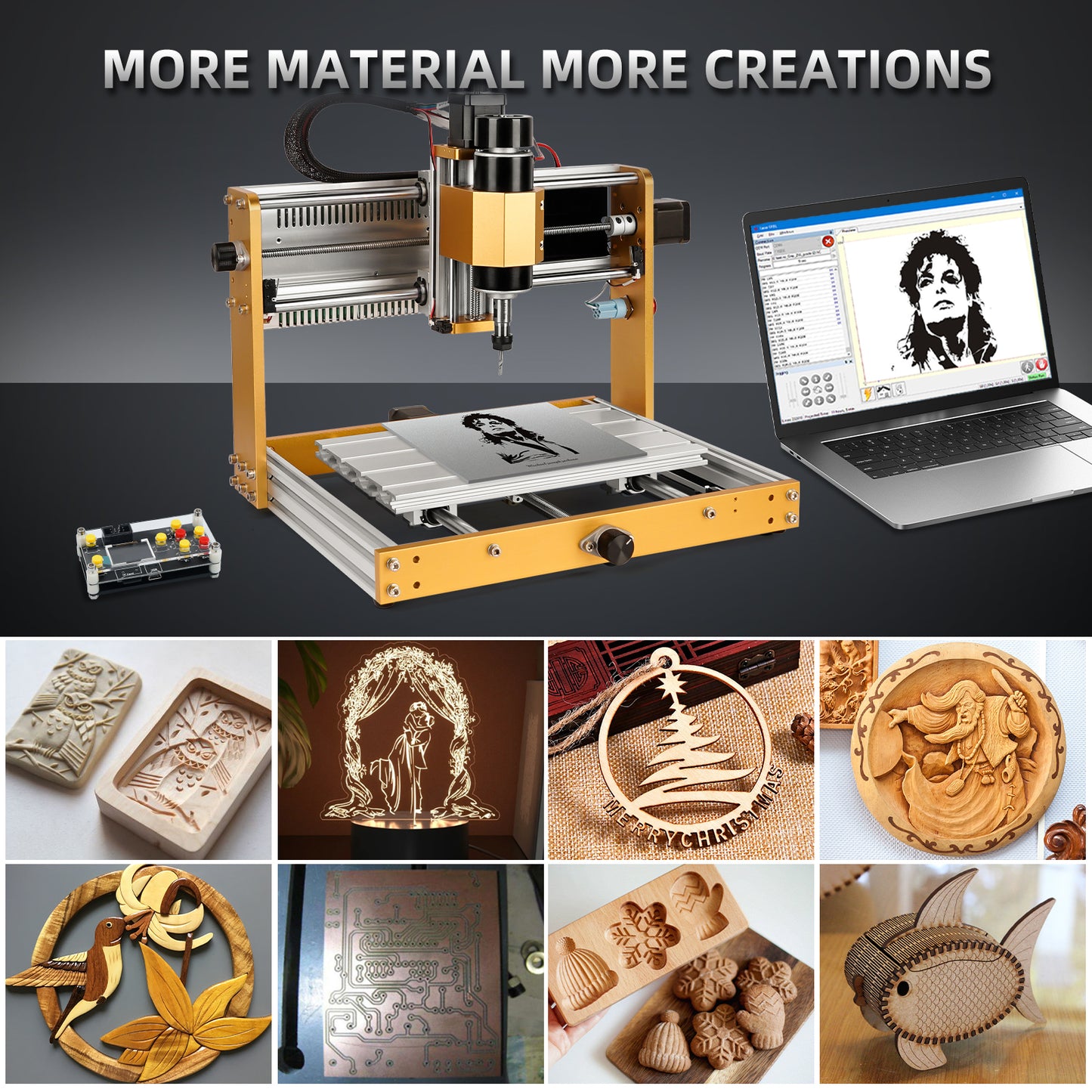 Lunyee Desktop Laser & CNC Router Engraver Cutter Machine