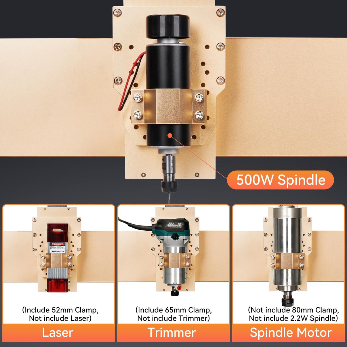 LUNYEE 4040 Turbo CNC Machine, 500W All-Metal 3-Axis Engraving Milling ...