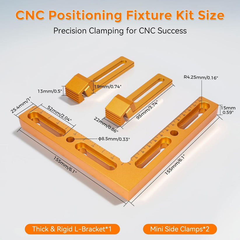 CNC Workpiece Positioning Fixture & Vise for T-Slot Tables