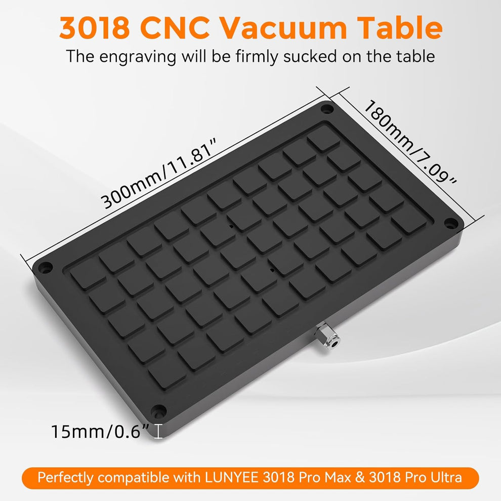 3018 Bakelite Vacuum Table - Mini Table for Strong Hold | Lunyee CNC