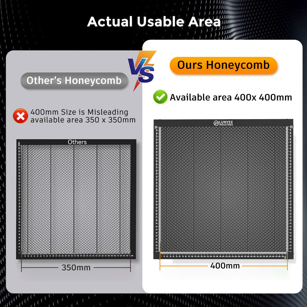Honeycomb Laser Bed 400 mm × 400 mm Work Table for Laser Engraving and