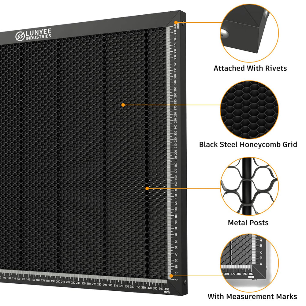 Honeycomb Laser Bed 400 mm × 400 mm Work Table for Laser Engraving and