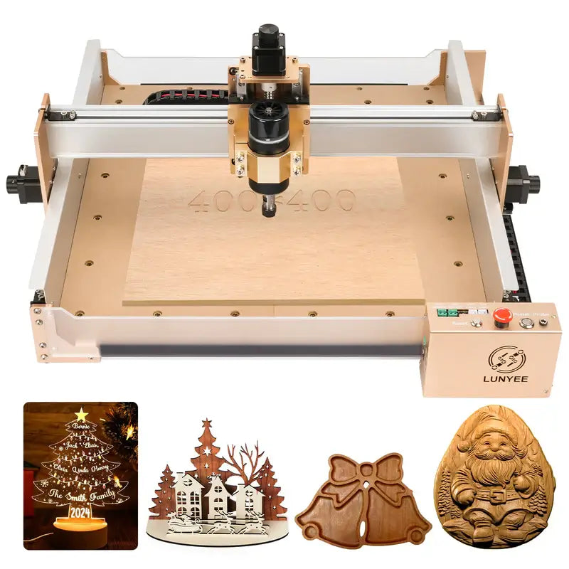 LUNYEE 4040 Pro CNC Router Machine,Upgraded 3-Axis Engraving All-Metal