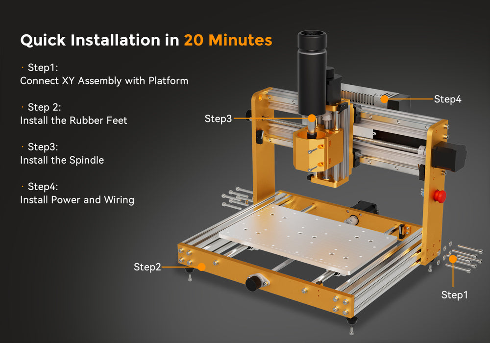LUNYEE 3018 Pro Ultra CNC Router 500W All-Metal